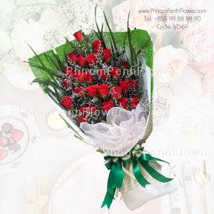 Loving 36 Red Roses Bouquet - +855 99 888 990